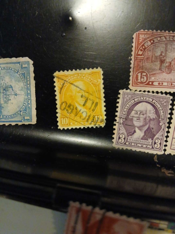 BENJAMIN FRANKLIN,10 Cents, YELLOW,PERF,1923,VERY RARE-HINGE, GOOD ...