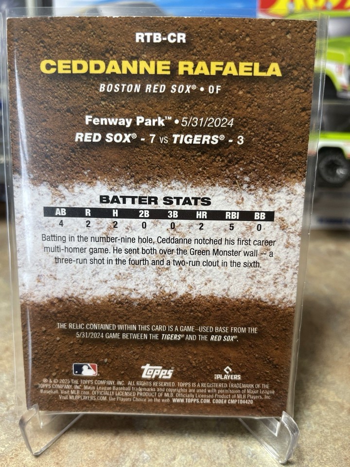 ⚾️2025 Topps Series 2 Ceddanne Rafaela Game Used Base Relic (RTB-CR ...
