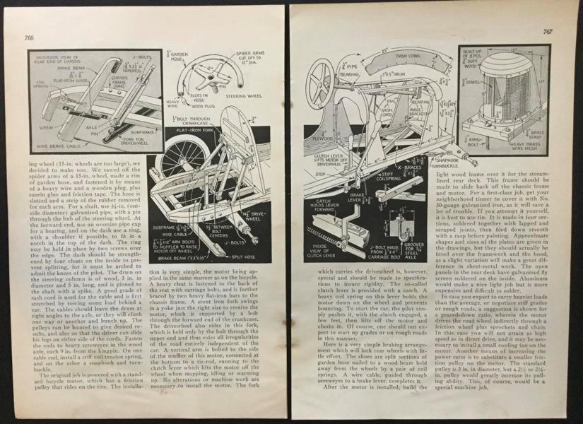 Midget Racer 1933 HowTo Build PLANS Evinrude Speedbike powered | eBay