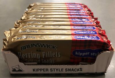 12 CANS Brunswick Kippered Herring Fillet Seafood Snacks Tin Sardines ...