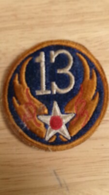 US ARMY WWII AIR FORCES/CORPS 13TH DIVISION SHOULDER PATCH | eBay