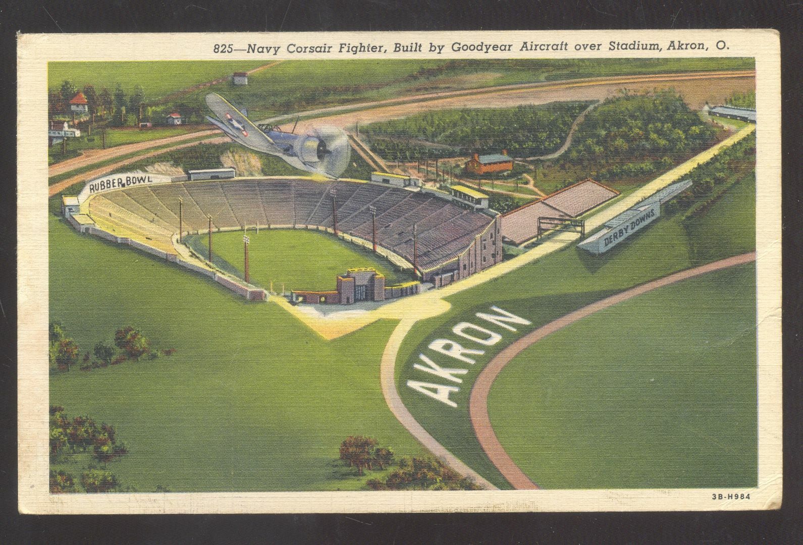 AKRON OHIO AKRON ZIPS UNIVERSITY FOOTBALL STADIUM VINTAGE POSTCARD | eBay