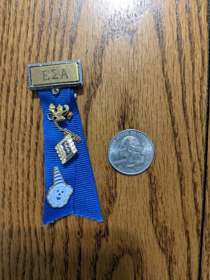 3 pins Epsilon Sigma Alpha ESA ribbon & St. Jude 1995 clown & lamp ...