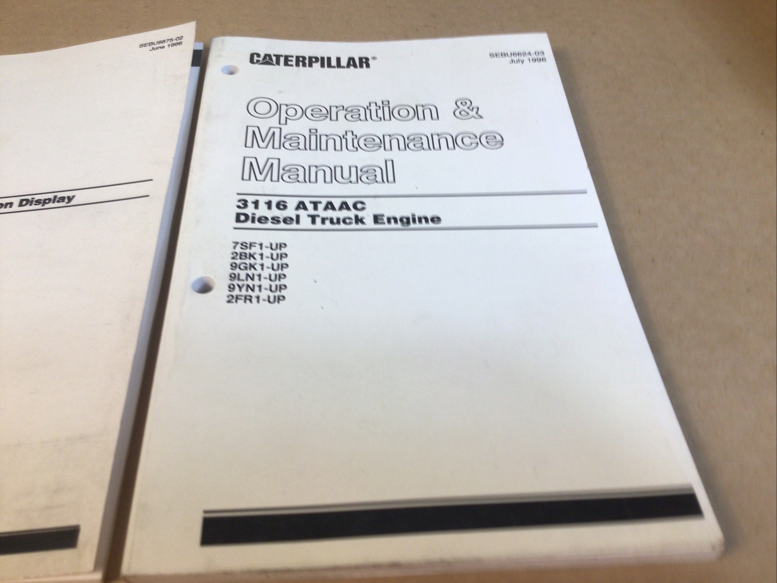 Caterpillar CAT 3116 ATAAC Truck Engine Operation & Maintenance Manual ...