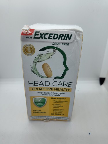 Excedrin Head Care Proactive Health Daily Supplement 110 Tabs Exp 10/24 ...
