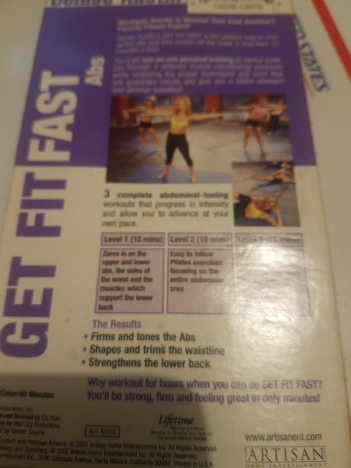 Denise Austin - Get Fit Fast: Abs (VHS, 2002) 12236120759| eBay