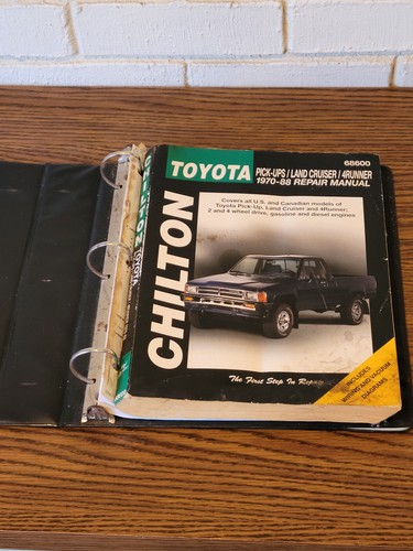 1970-1988 Toyota Pickup Land Cruiser 4Runner Chilton Repair Shop ...