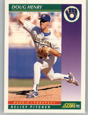 1992 Score #421 Doug Henry RC Rookie Brewers | eBay
