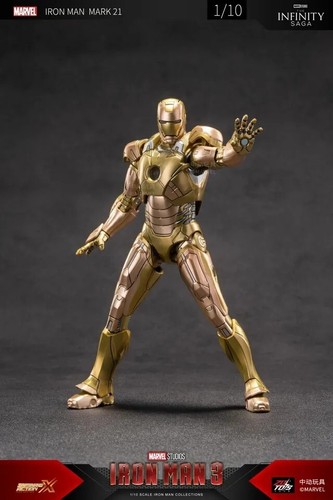 ZD Toys Iron Man Mark 21 MK21 MIDAS XXI Action Figure Marvel Iron Man 3 ...