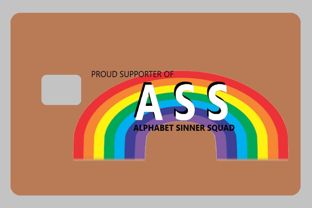 A.S.S. - Proud Supporter - LGBTQ - Fan Art Credit Card Decal | eBay