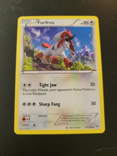 Pokemon TCG Card 2014 XY Flashfire - Furfrou 87/106 | eBay