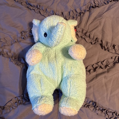 Vintage Ty Tylon Mint Green Elephant Plush Rattle Lovey 2000 Stuffed ...