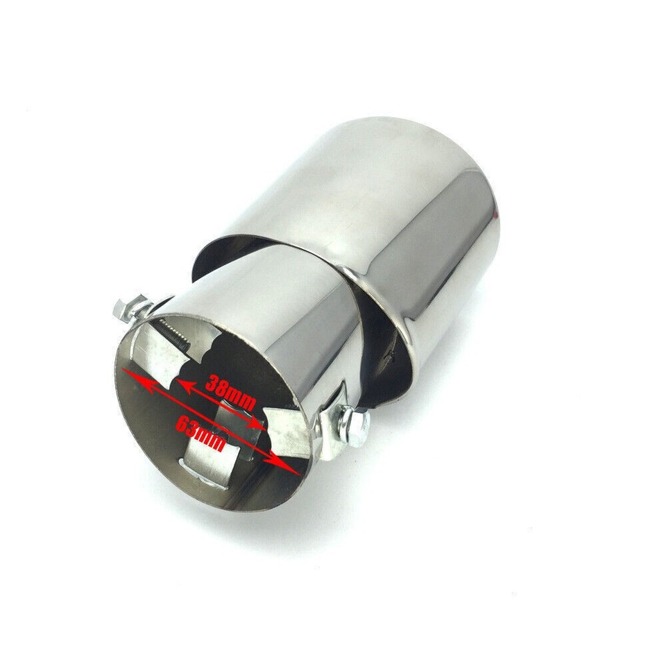 Universal Stainless Steel Car Rear Oval Exhaust Muffler Tail Pipe Trim ...