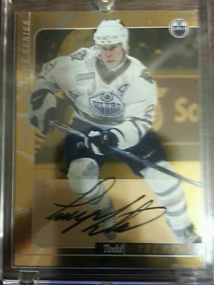 2000 Signature Series by in The Game #76 auto. Todd Marchant gold ...
