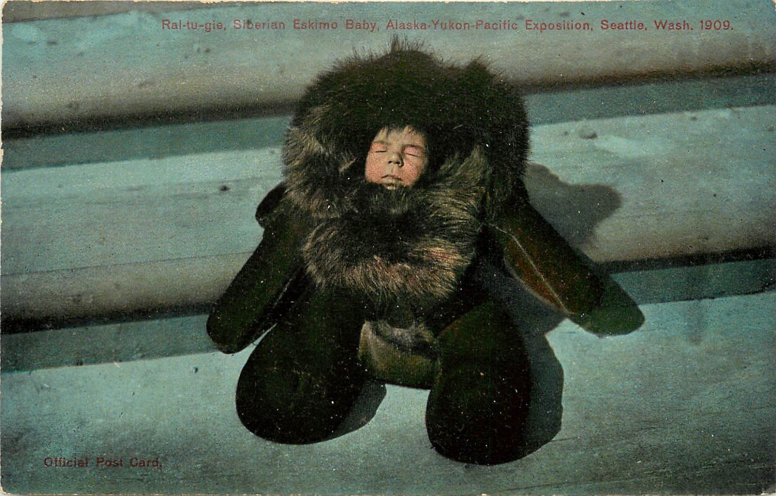 1909 AYP Exposition Postcard 5194 Raltugie Siberian Eskimo Baby in ...
