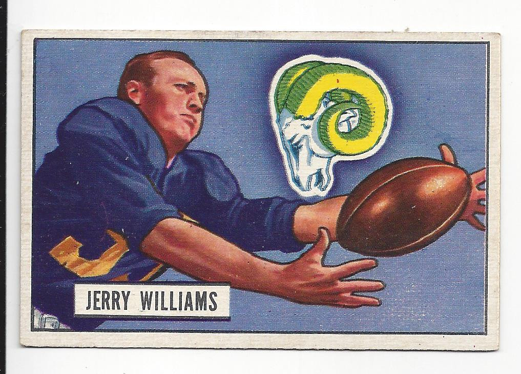 Jerry Williams 1951 Bowman NFL Football Card # 114 Rams | eBay