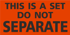 1 Roll 500 Lables 1x2 This Is a Set Do Not Separate Sticker FBA Warning ...
