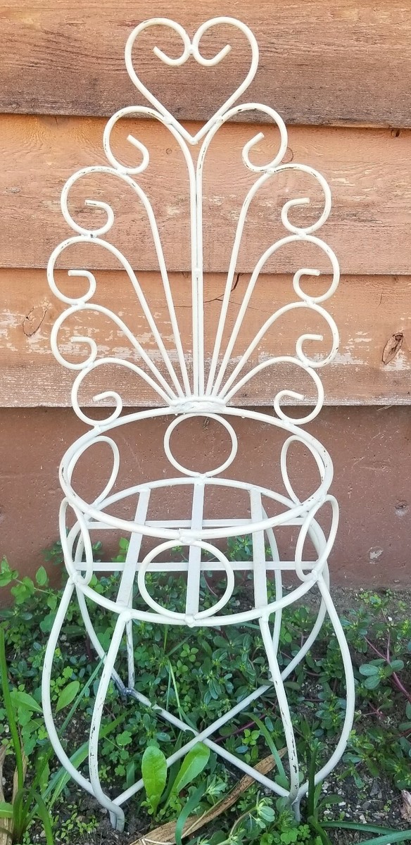 Wrought Iron Chair Planter