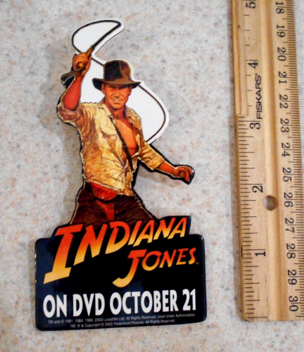 2003 Indiana Jones on DVD Heavy Paper Pin Movie Promo Pinback | eBay