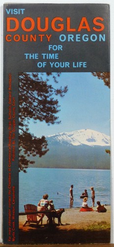 1960's Douglas County Oregon vintage travel brochure with illustrated ...