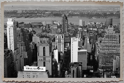 50s USA NEW YORK MANHATTAN TIMES SQUARE HUDSON RIVER VINTAGE Photograph ...