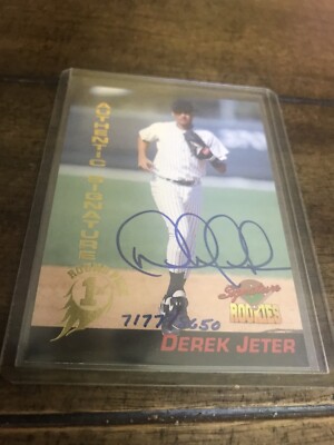 Derek Jeter 1994 Signature Rookies Auto, HOFer! Beautiful Signature! | eBay