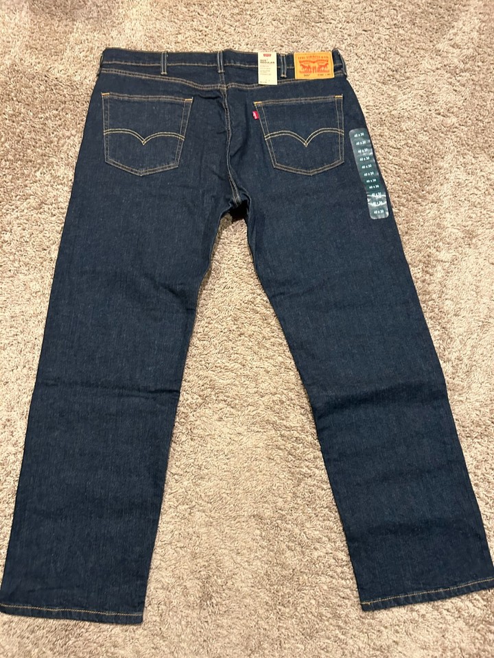 Levi's 505 Regular Fit Straight Leg Jean WStretch Size 40X30 NWT RT$59 ...