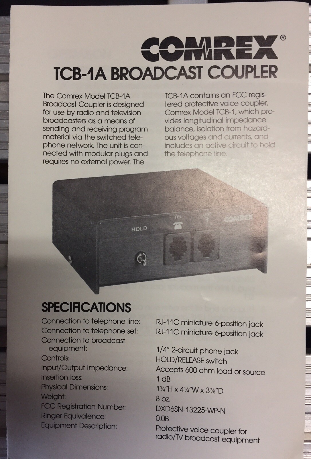 Various Comrex Equipment Manual Access Vector BRIC Matrix - pick one ...