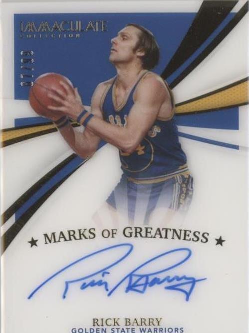2020-21 Panini Immaculate Collection - Marks of Greatness Rick Barry # ...