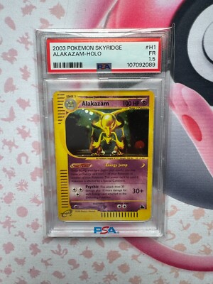 POP 1 Skyridge Alakazam Pokemon Holo E Reader # H1 2003 PSA 1.5 FAIR ...