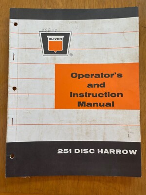Manuals & Books - Disc Harrow Owner's Manual