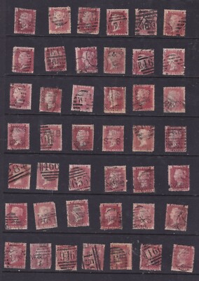 PERFINS 1d Penny Red postage stamps GB QV Victorian Line Engraved | eBay UK