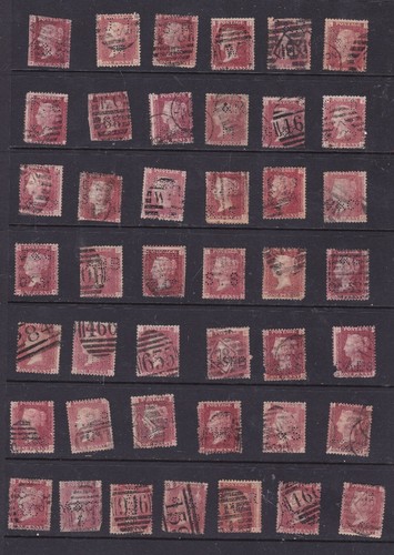 PERFINS 1d Penny Red postage stamps GB QV Victorian Line Engraved | eBay UK
