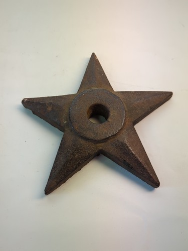 Architectural Iron Star Plate 5 Point Anchor Salvage Primitive Building ...