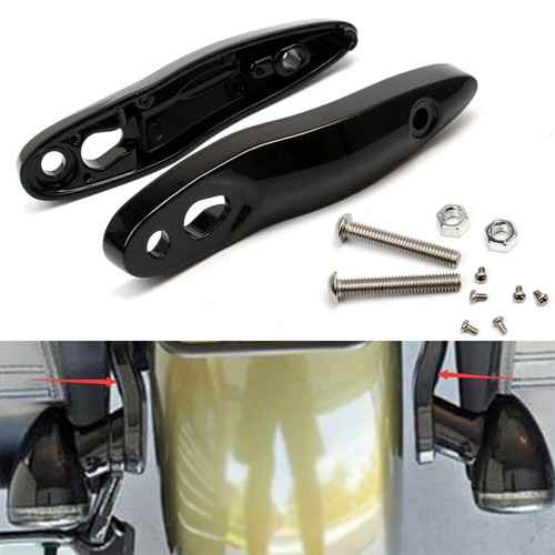 black Rear Turn Signal License Plate Relocation Kit For Harley Softail ...