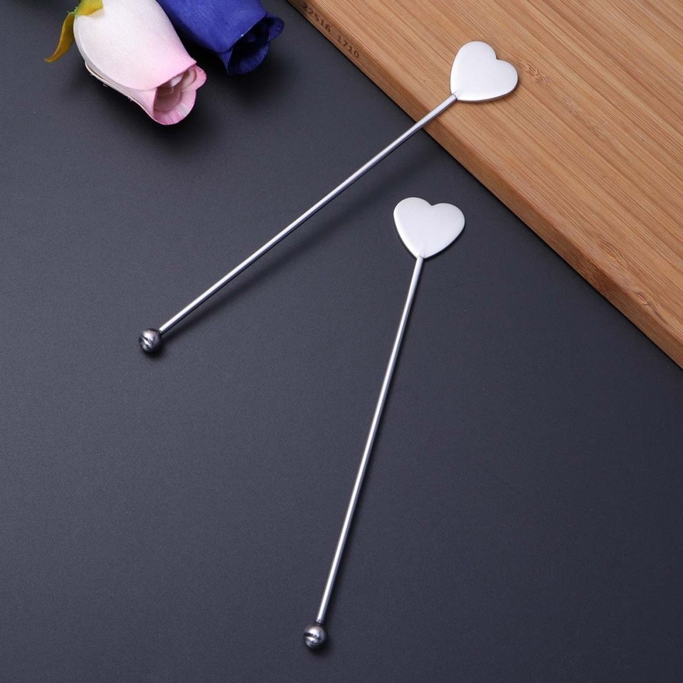 5Pcs Swizzle Sticks Stainless Steel Cocktail Picks Picks Fruit Sticks ...