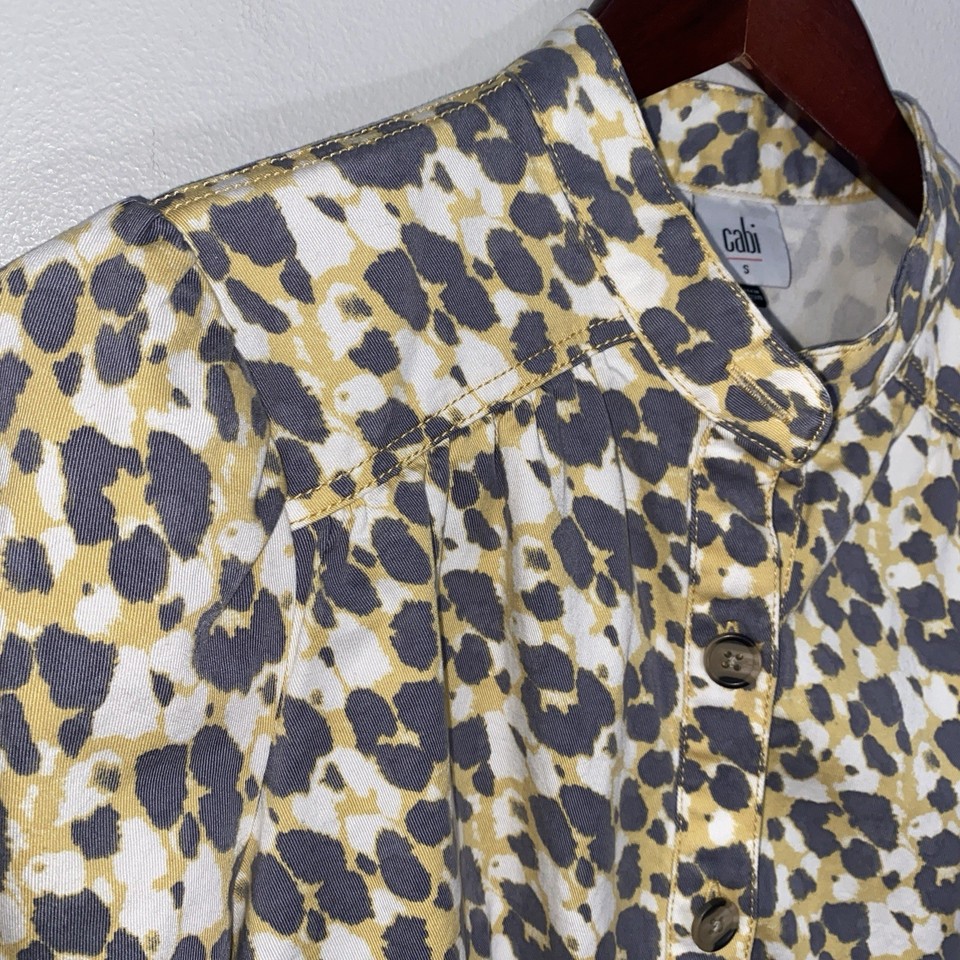 Cabi Shirt Shacket Jacket Button Up Sz Small Leopard Office Siren ...