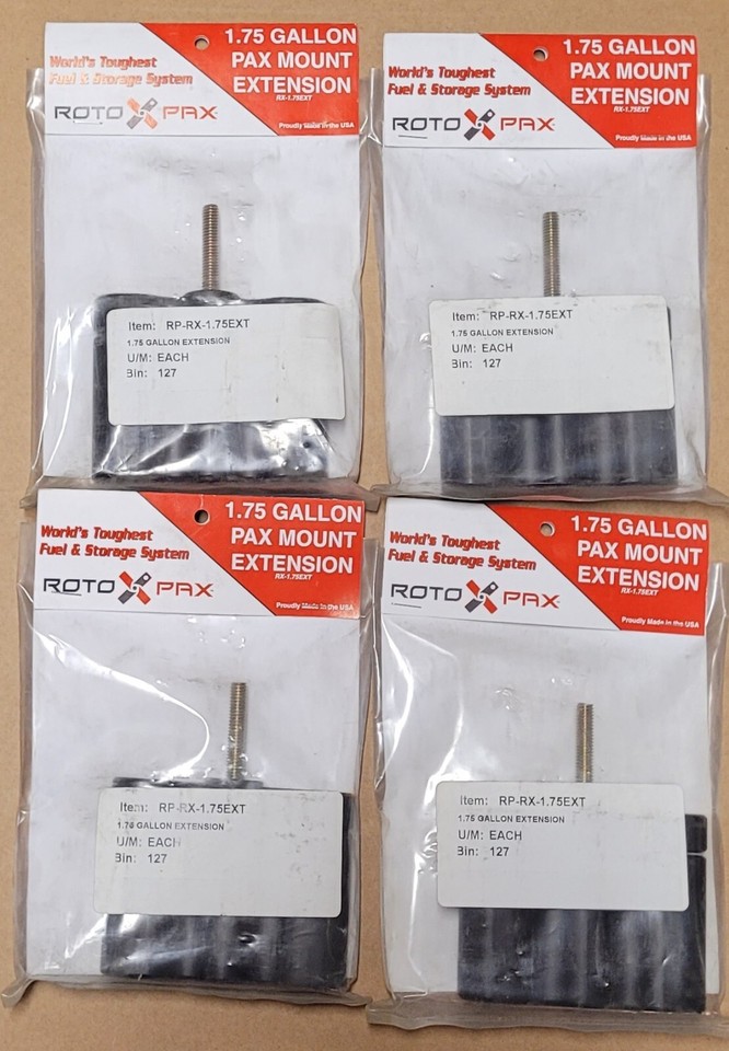 Lot Of Four! Genuine Rotopax Pack Mount Extension 1.75 Gallon RX-1 ...