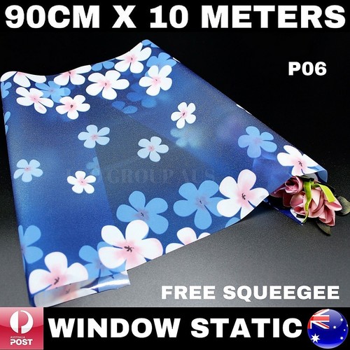90CMx 10M Static Cling Glueless Reusable Removable Privacy Window Glass ...
