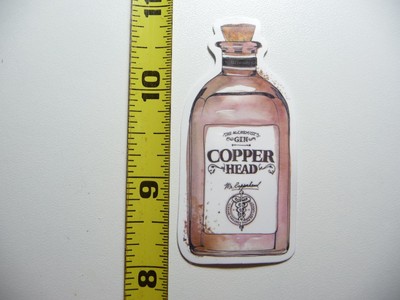 COPPER HEAD GIN BOTTLE STICKER DECAL BAR DECORATION ALCOHOL FUN PARTY ...