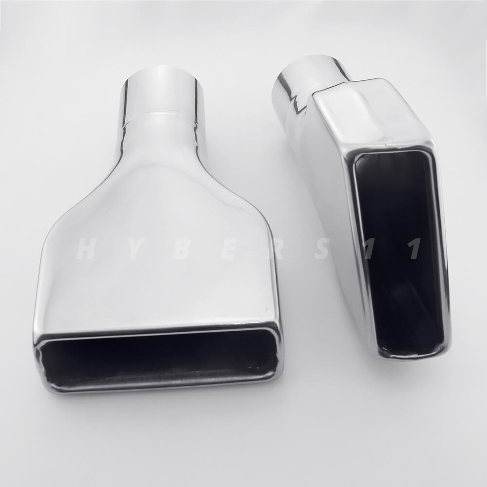 2pcs 2.5 inch ID Square Stainless Steel Rectangular Exhaust Tip for C3 ...