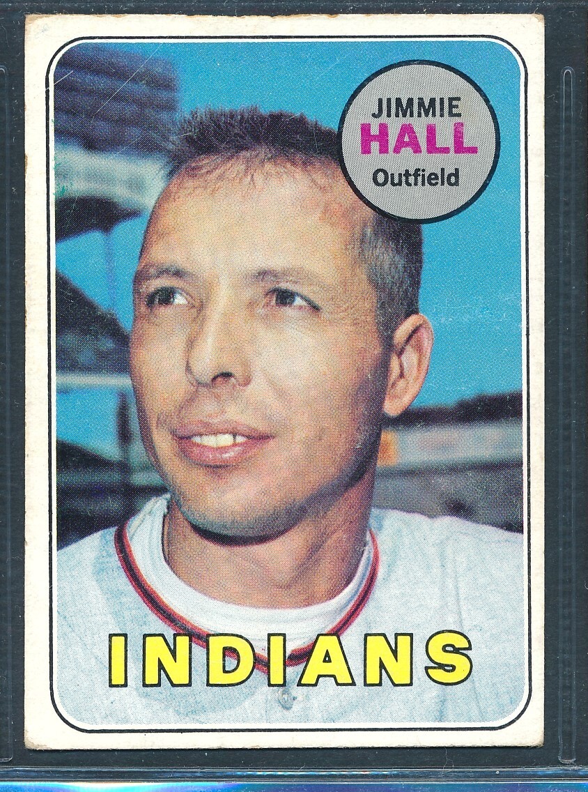 1969 Topps #61: JIMMIE HALL "Cleveland Indians" ~ GOOD | eBay