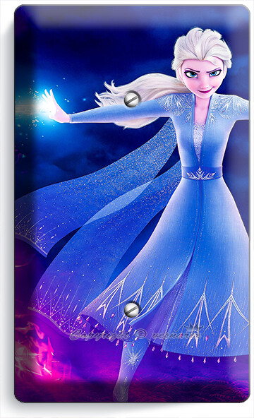 FROZEN 2 ELSA THROWING ICE FLAMES LIGHT SWITCH OUTLET WALL PLATES NEW ...