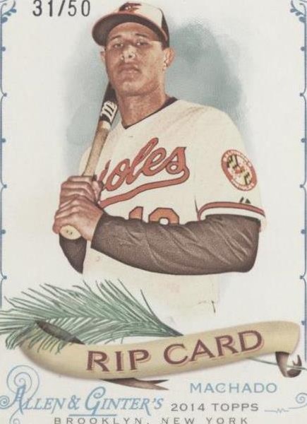 2014 Topps Allen & Ginter's - Rip Cards Ripped #RIP-08 Manny Machado ...