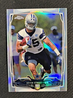 2014 Topps Chrome Football Refractor Devin Street Dallas Cowboys #127 ...