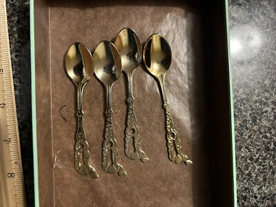 Camel Gold Tone Small Serving Mocca Demitasse Spoon Teaspoon Baby Spoon ...