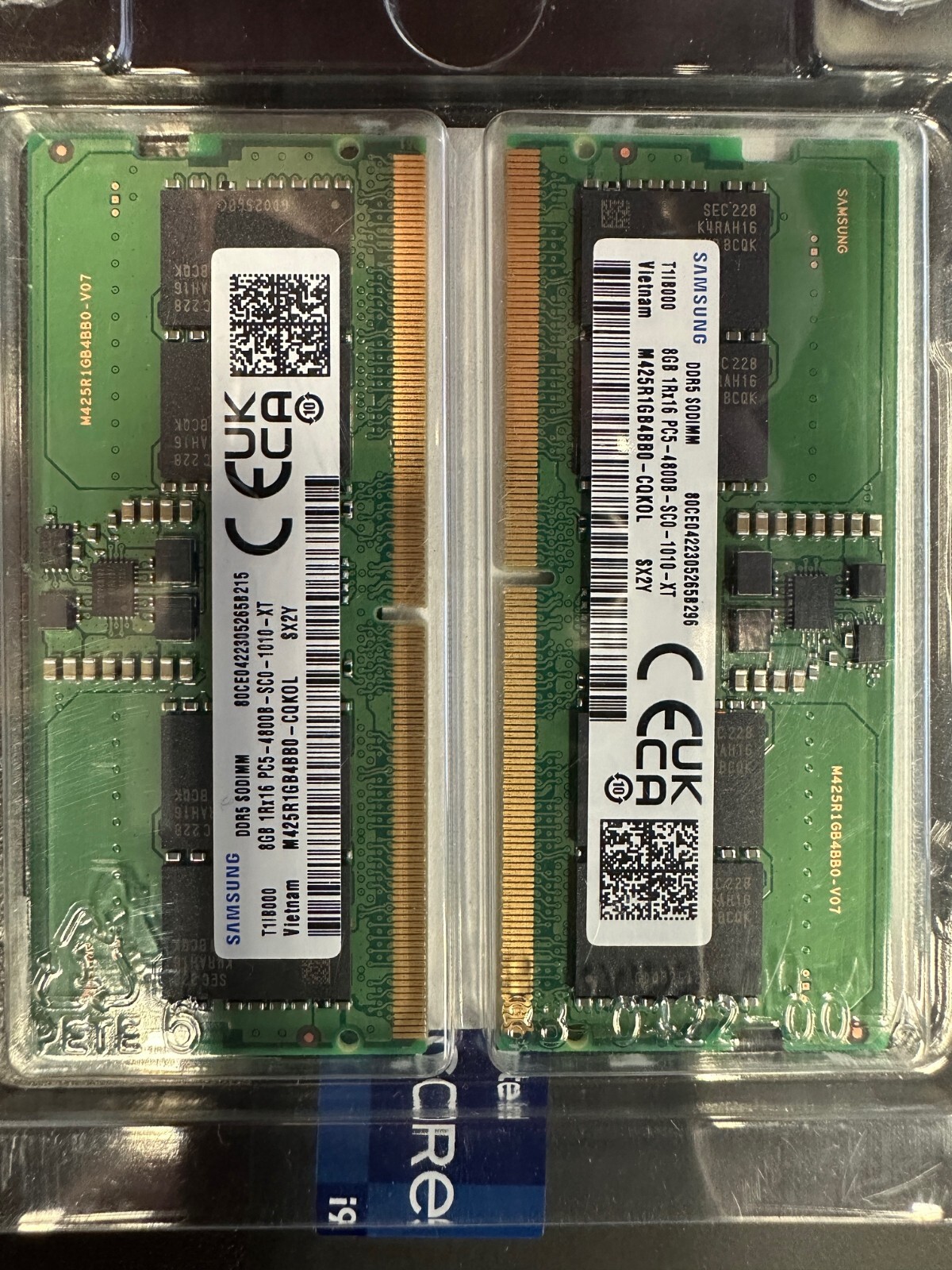 Samsung (2) x 8GB SO-DIMM DDR5 RAM Memory M425R1GB4BB0-CQK - 16GB total ...