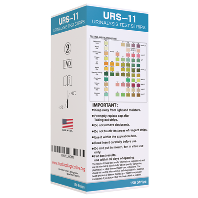 Urinalysis Result Sheet URS 10T 100strips Urinalysis Reagent Test