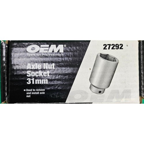6 Point Axle Nut Impact Socket 31mm 1/2" Drive 27292 OEM Tools New | eBay