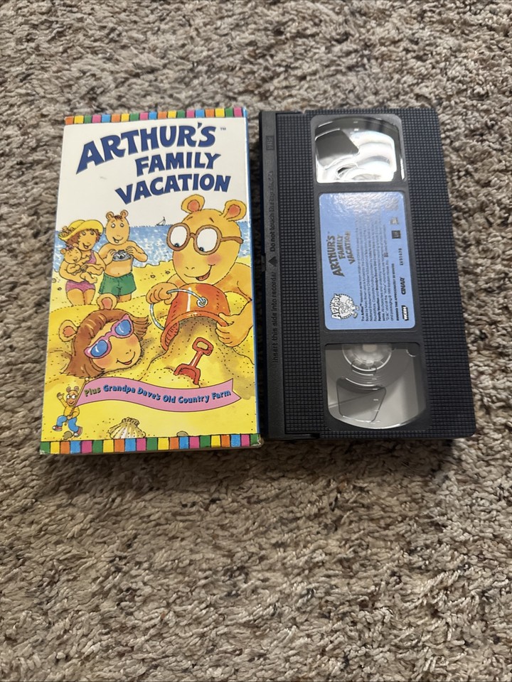 Arthur - Arthurs Family Vacation (VHS, 1999). Faded Sticker On Back ...